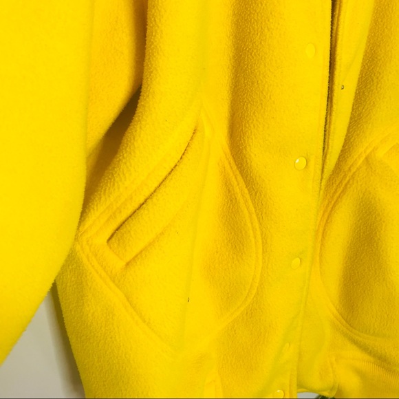 Vintage | Jackets & Coats | Vintage Retro 9s Yellow Fleece Bomber ...